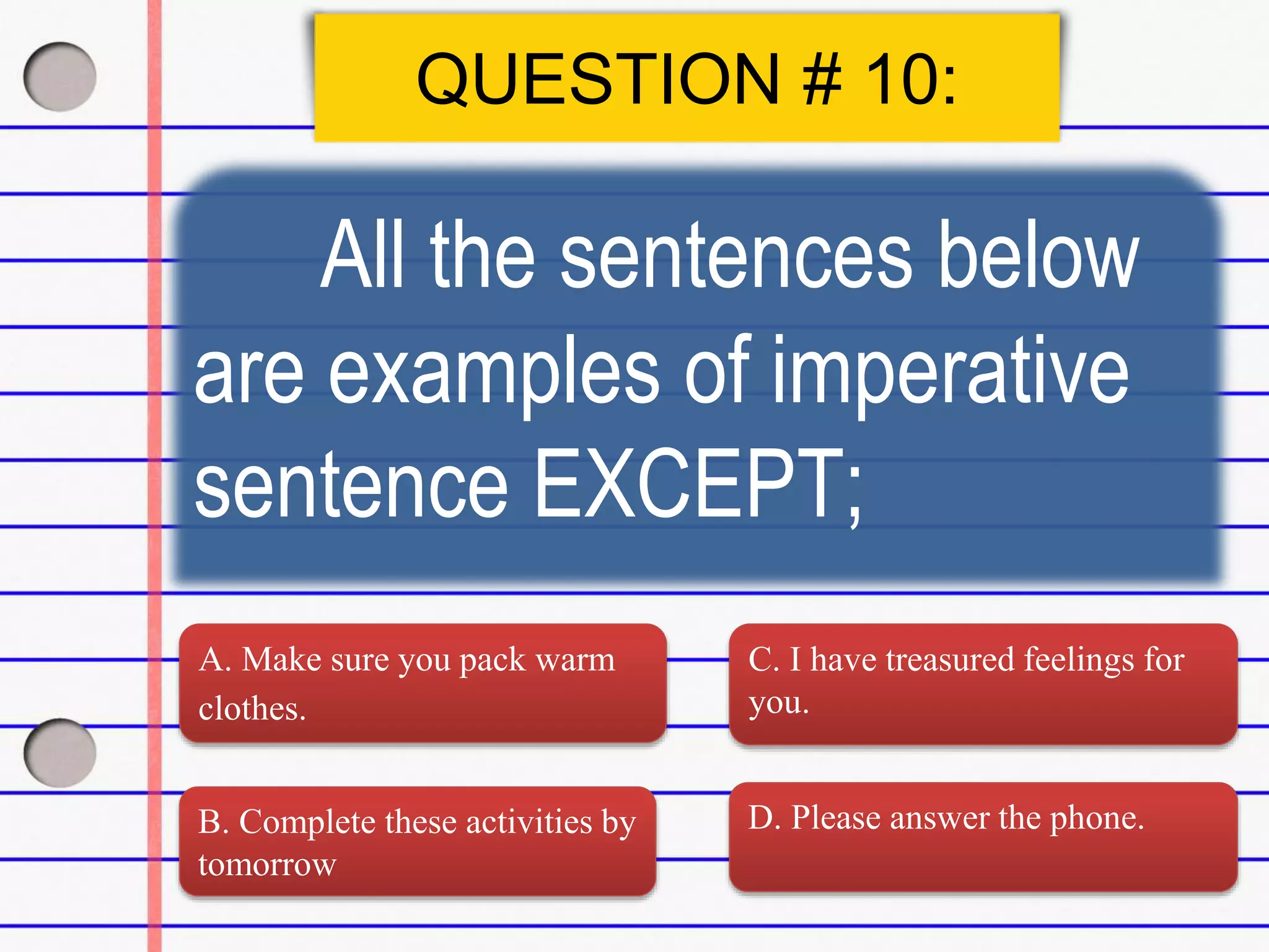 5 types of Sentences Game | PPTX | Programming Languages | Computing