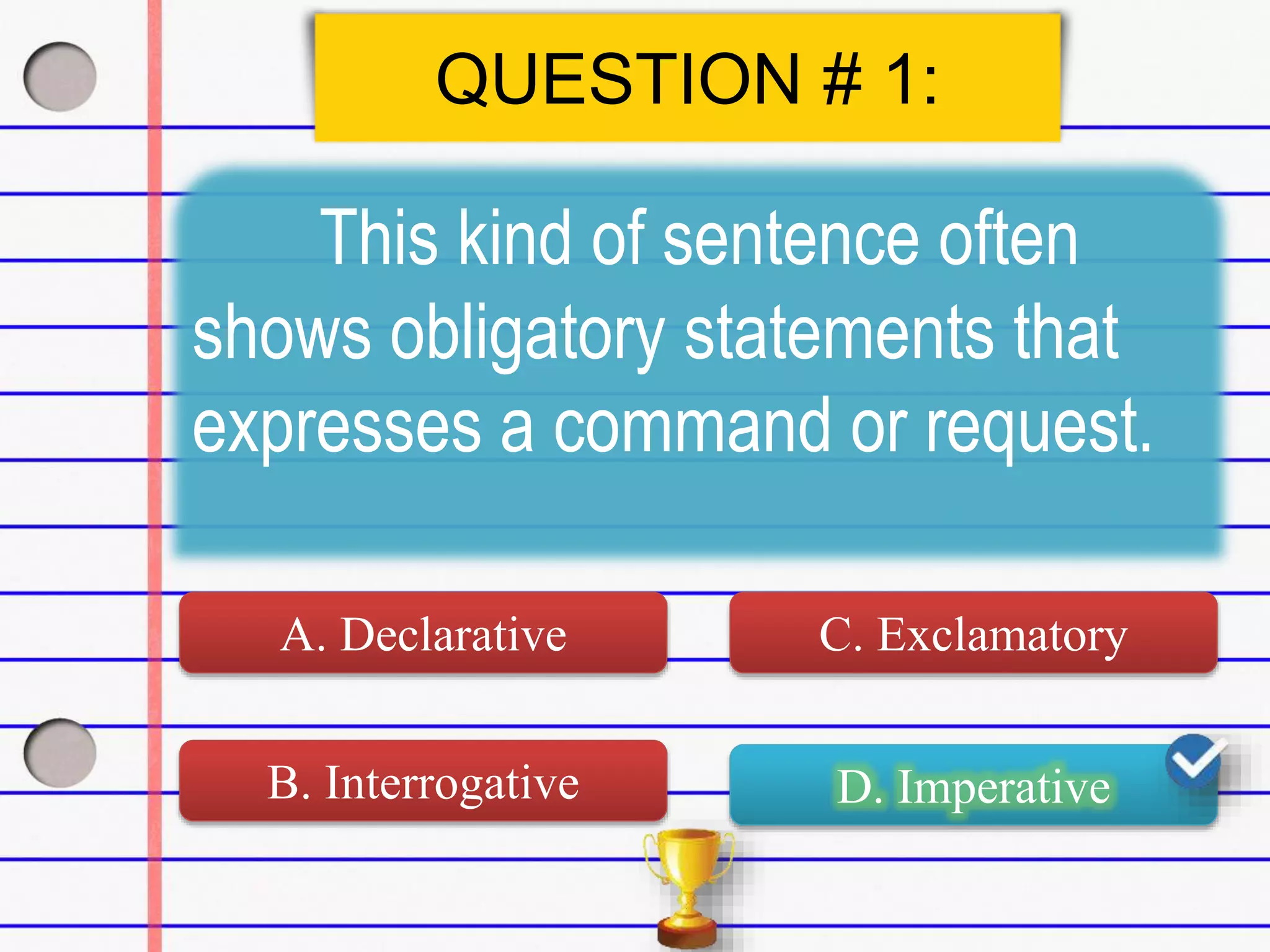 5 types of Sentences Game | PPTX