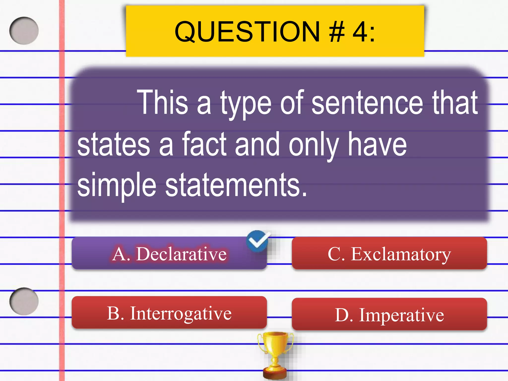 5 types of Sentences Game | PPTX | Programming Languages | Computing
