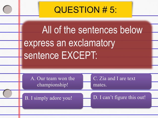 5 types of Sentences Game | PPTX | Programming Languages | Computing