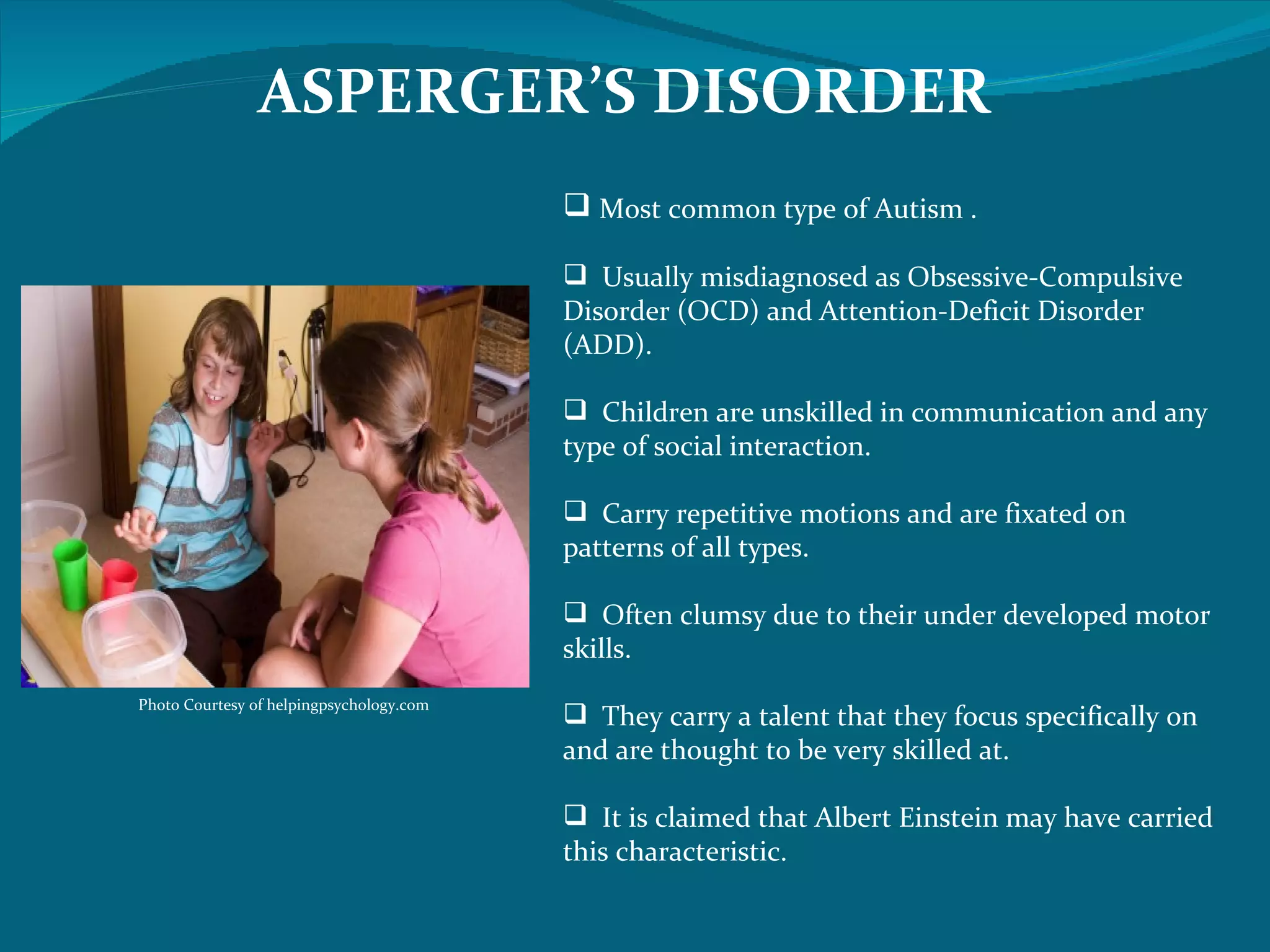 5 Types of Autism Spectrum Disorders | PPT