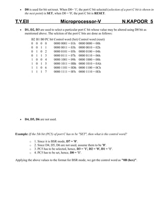 Microprocessor Basics 8085-8255 ch-5 | DOC