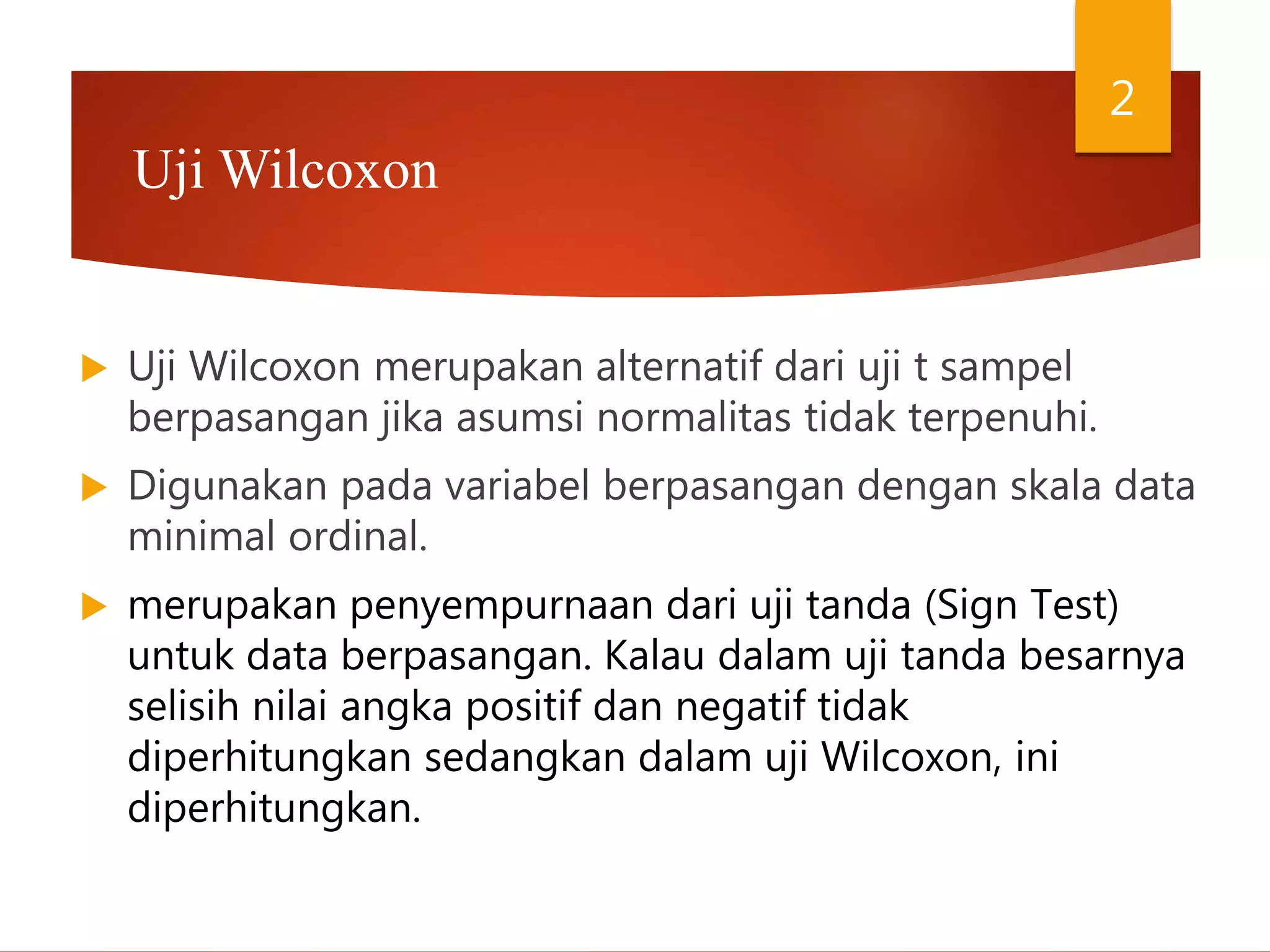 [5] uji wilcoxon | PPTX