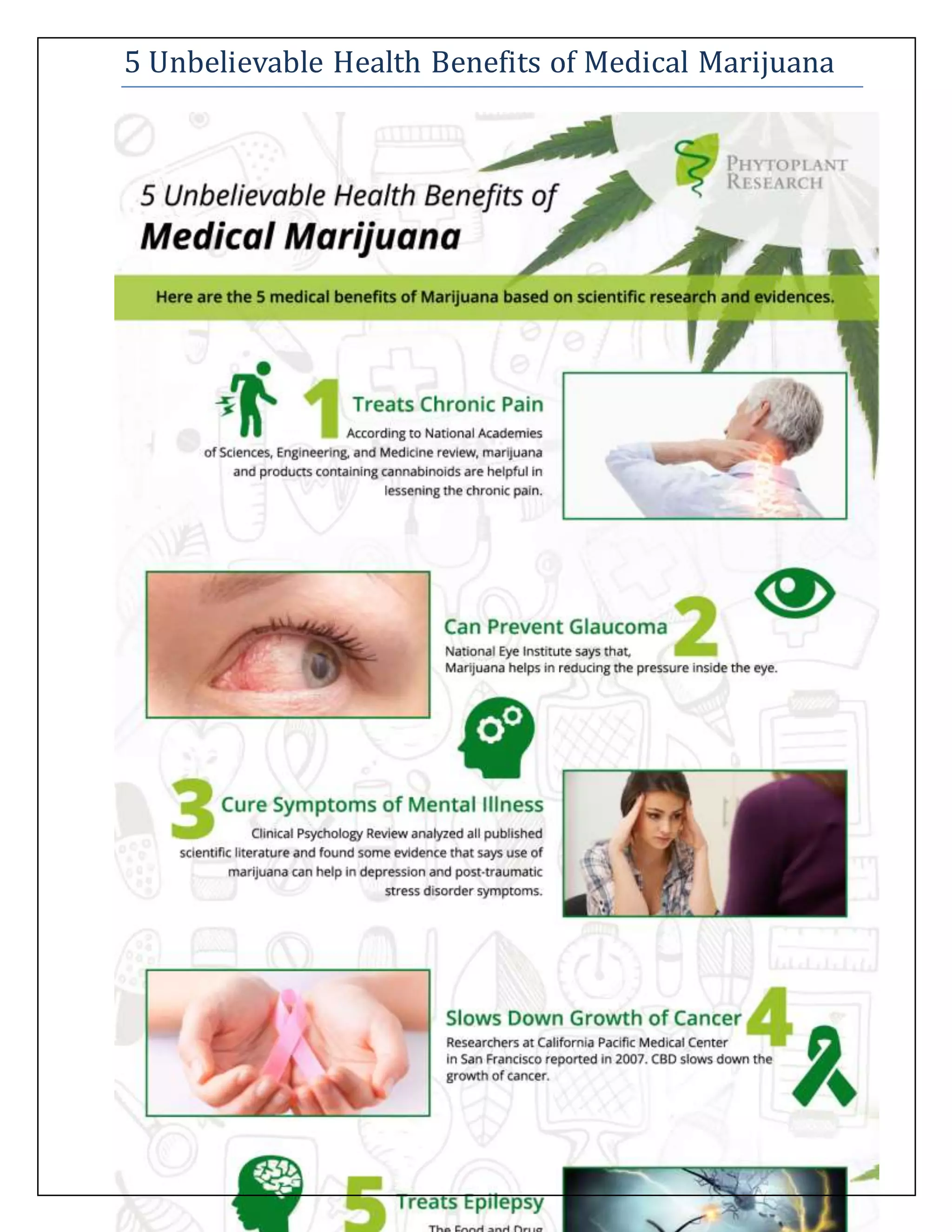 5 unbelievable health benefits of medical marijuana infographic | DOCX ...