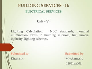 electrical lighting calculation | PPTX
