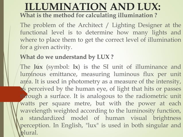 electrical lighting calculation | PPTX | Interior Decorating | Home ...