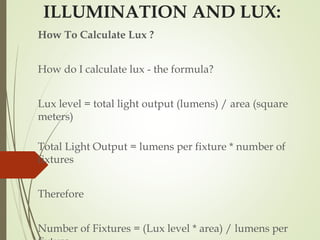 electrical lighting calculation | PPTX