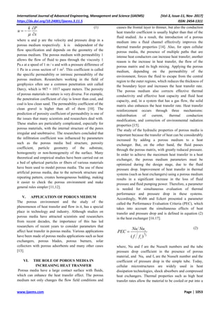 Using Porous Media to Enhancement of Heat Transfer in Heat Exchangers | PDF