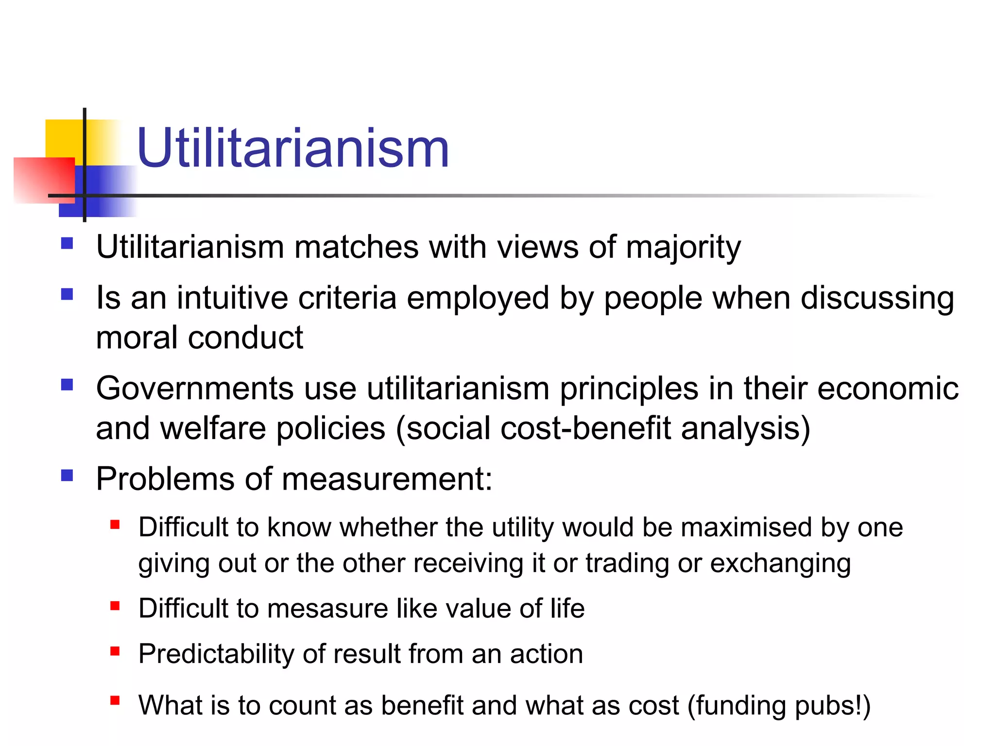 5 utilitarianism cognitivism and consequentialism | PPT