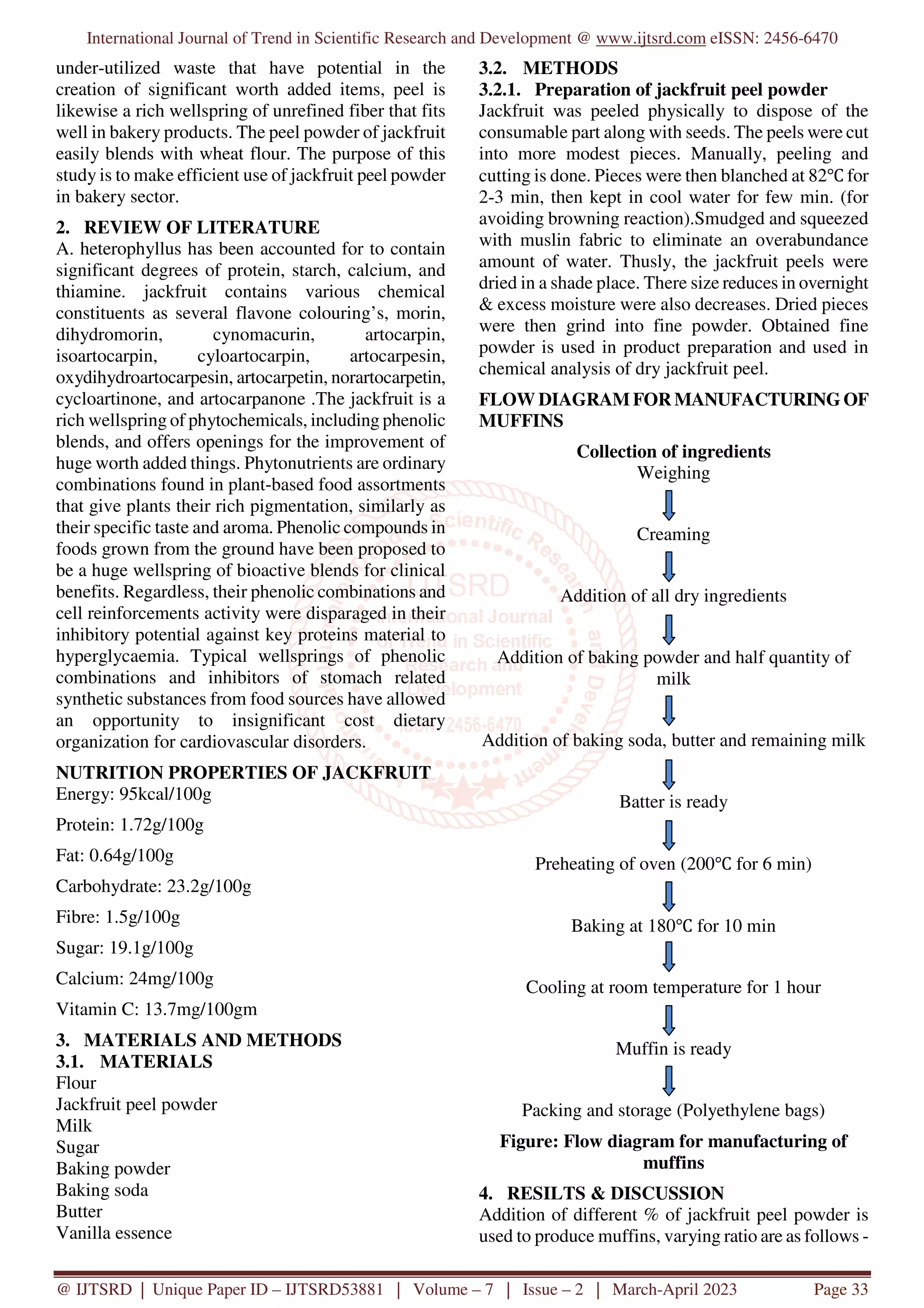 Utilization of Jackfruit Peel in Preparation of Muffins | PDF ...