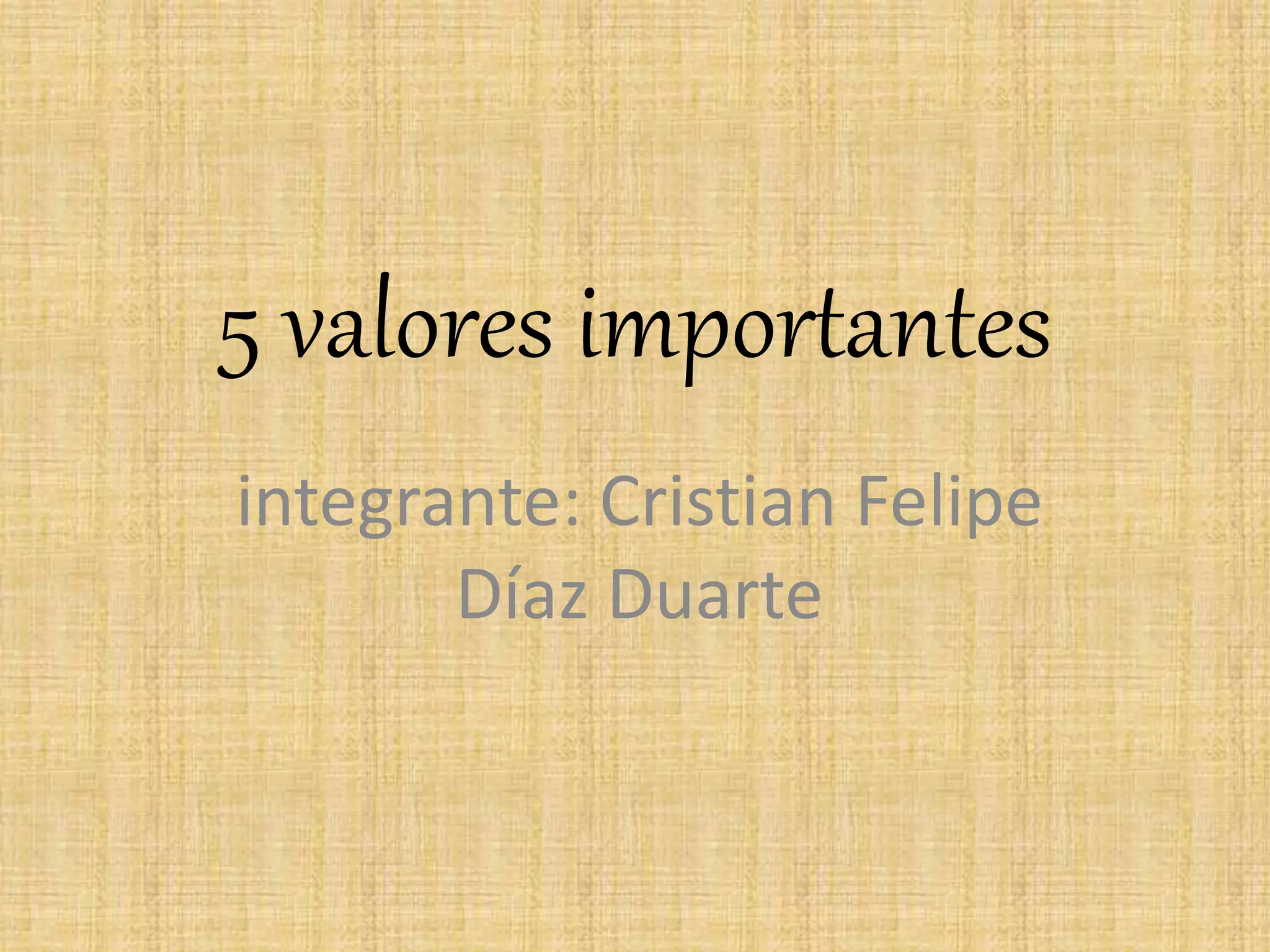 VALORES | PPT