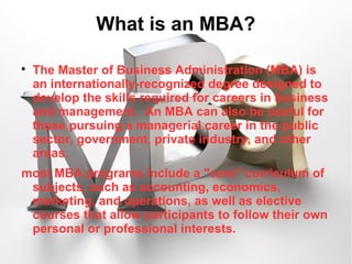 5 very good reasons to do an mba | PPT