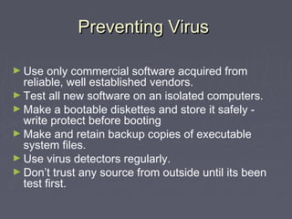 Virus and Malicious Code Chapter 5 | PPT