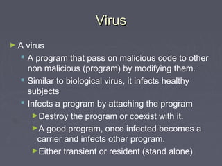 Virus and Malicious Code Chapter 5 | PPT