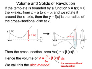 5 volumes and solids of revolution i x | PPTX
