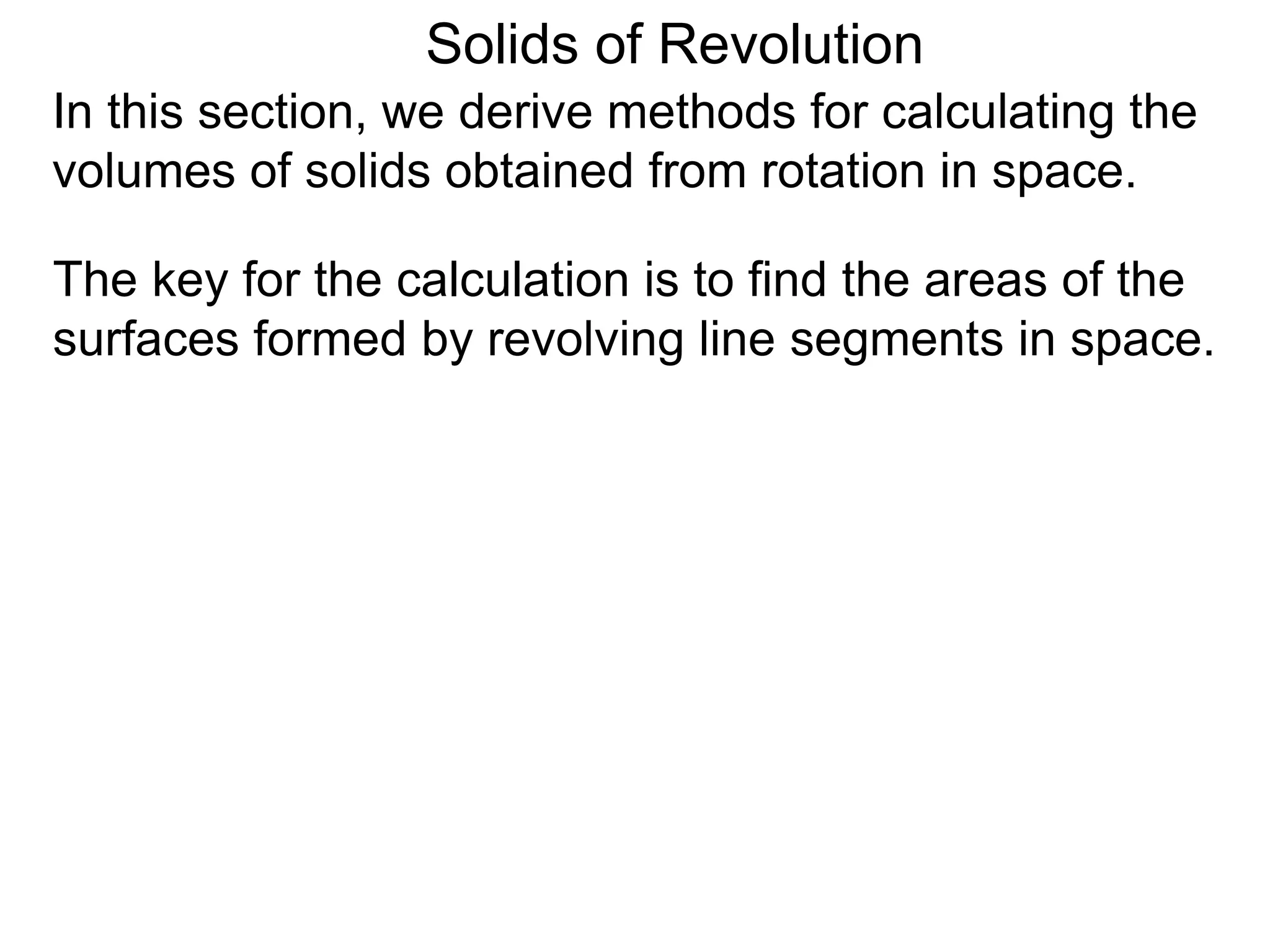 5 volumes and solids of revolution i x | PPT