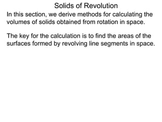 5 volumes and solids of revolution i x | PPTX