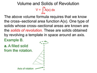 5 volumes and solids of revolution i x | PPTX