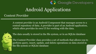 Presentation on Android application life cycle and saved instancestate ...
