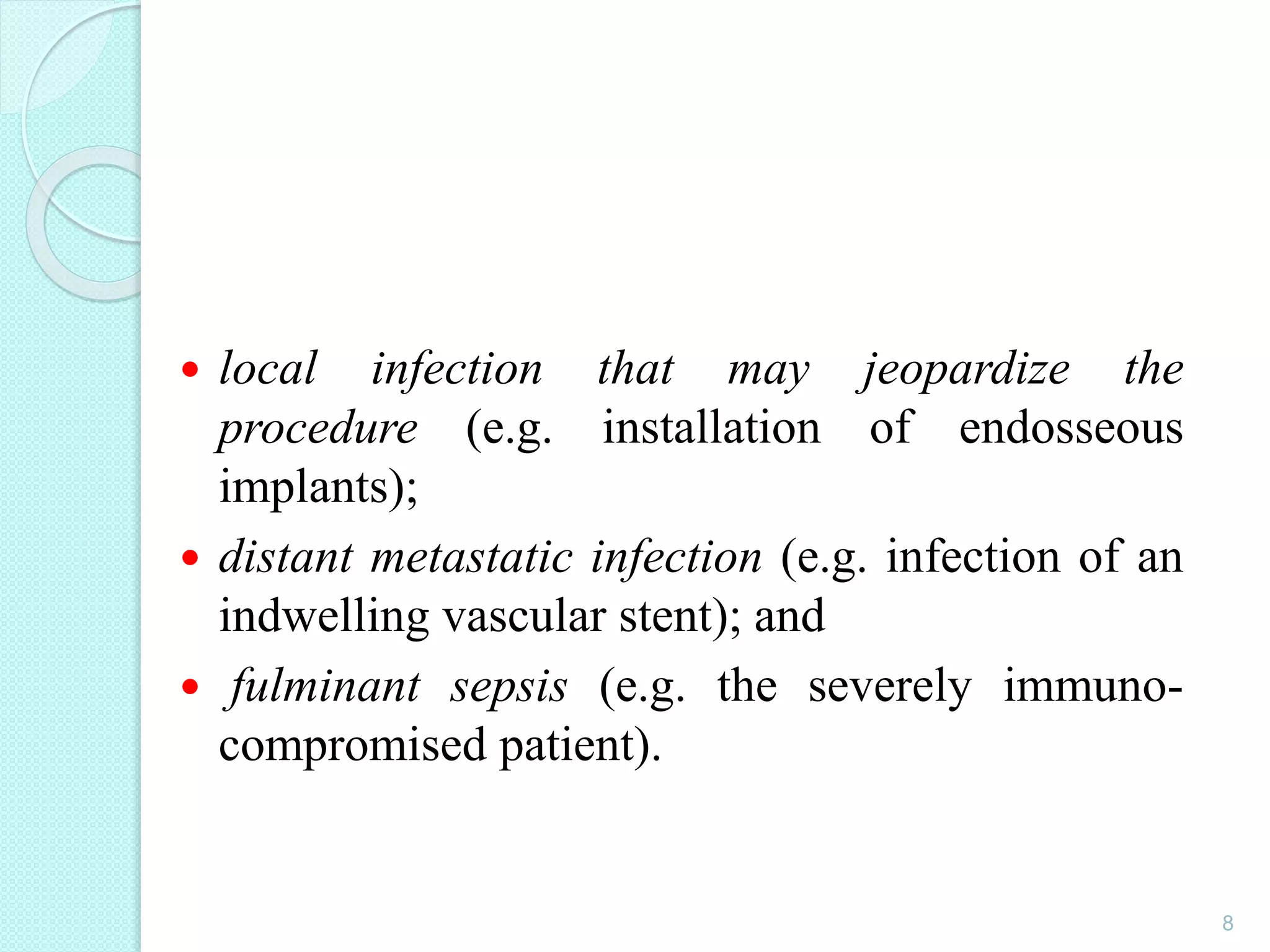 Rationale for use of antibiotics after periodontal surgery | PPTX