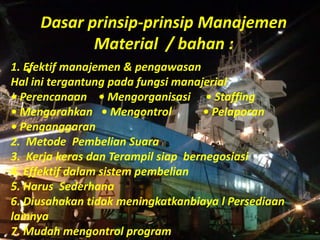 Manajemen material | PPTX