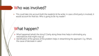 5W & 1H of report writing | PPTX