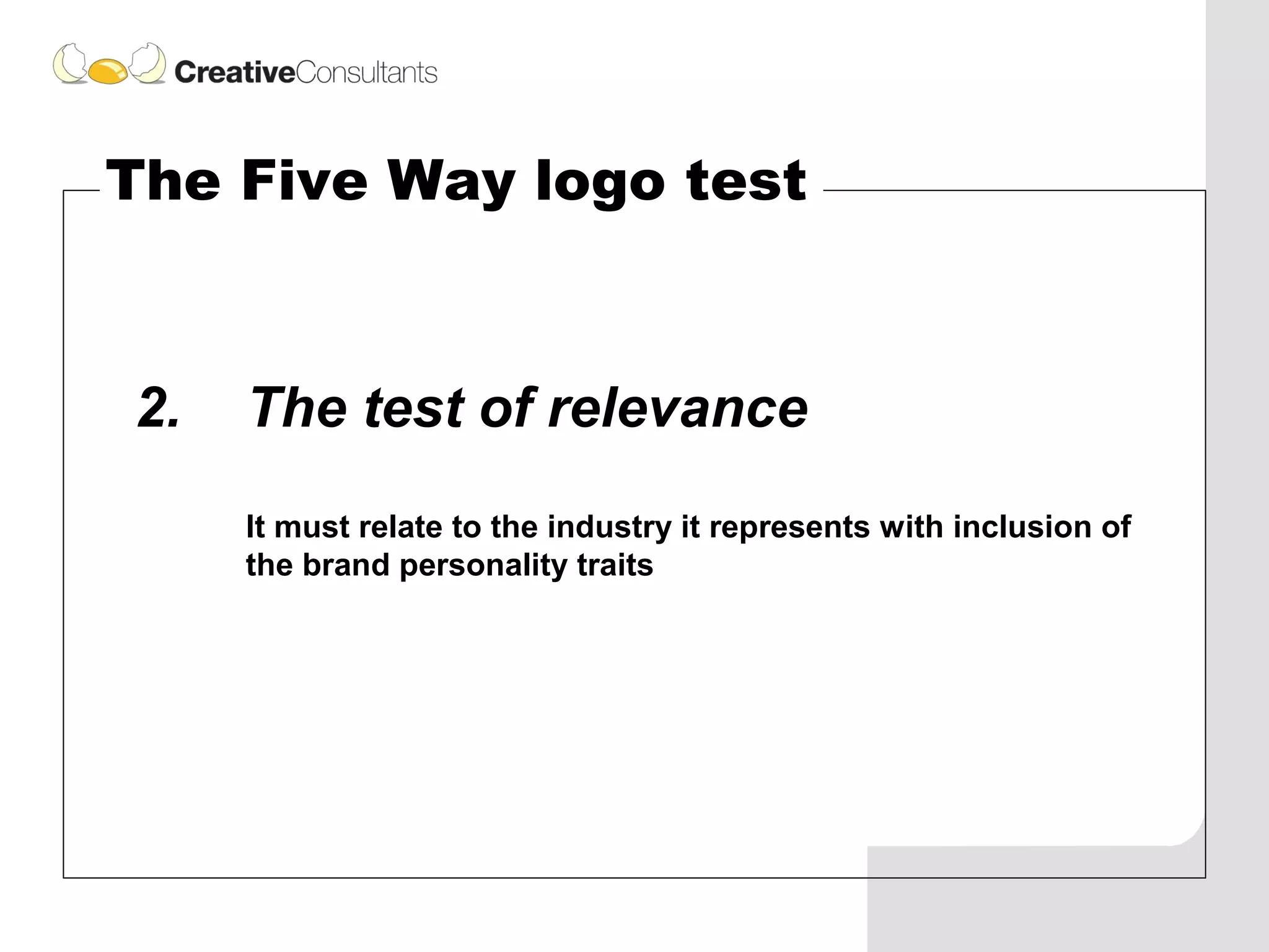 5 way logo test for practical & durable logos | PPT