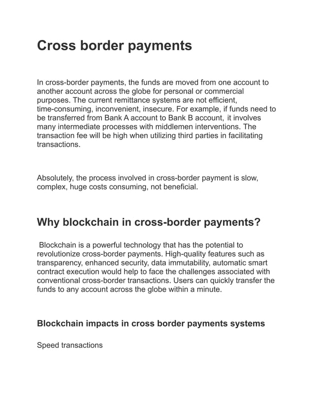 5 ways blockchain will impact cross border payments | PDF