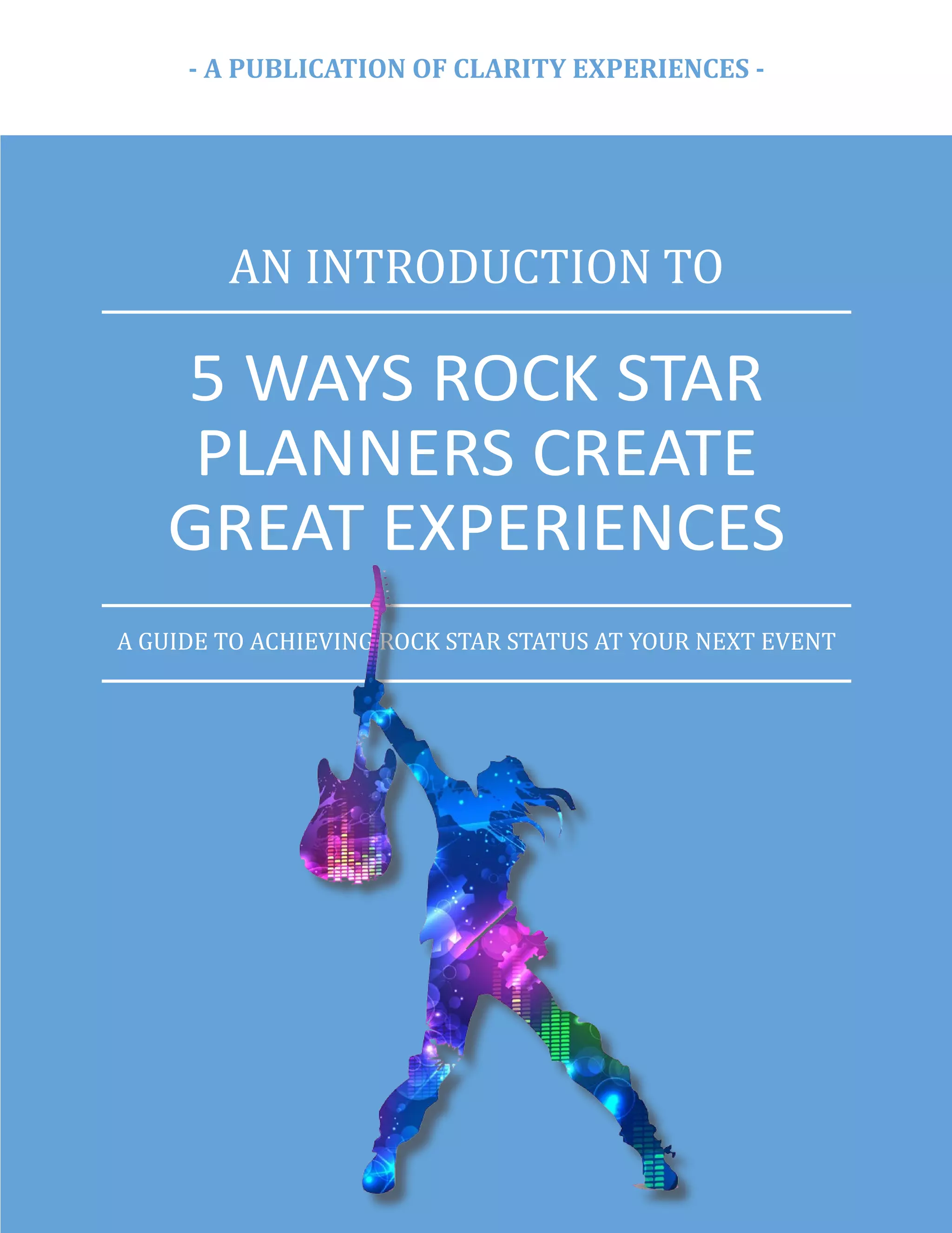 5 ways rock star planners create great experiences | PDF