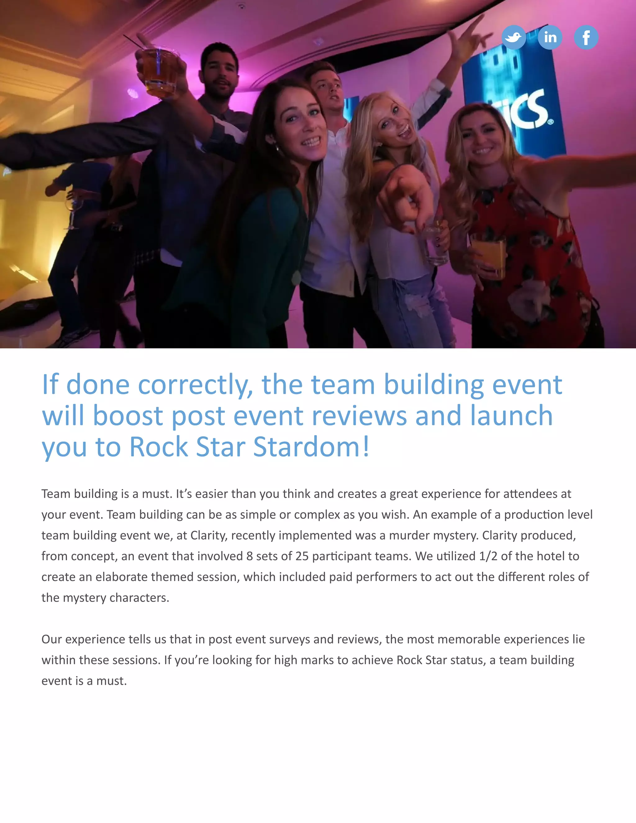 5 ways rock star planners create great experiences | PDF