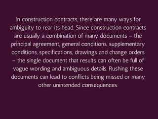 5 Ways to Avoid Ambiguity in Construction Contracts | PPT