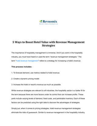 5 Ways to Boost Hotel Value with Revenue Management Strategies.docx.pdf ...