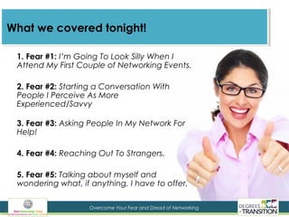 5 Ways To Overcome The Fear And Dread Of Networking | PPT