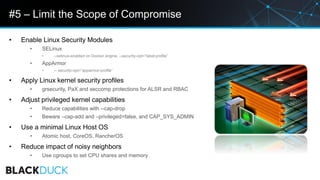 5 Ways to Secure Your Containers for Docker and Beyond | PPT