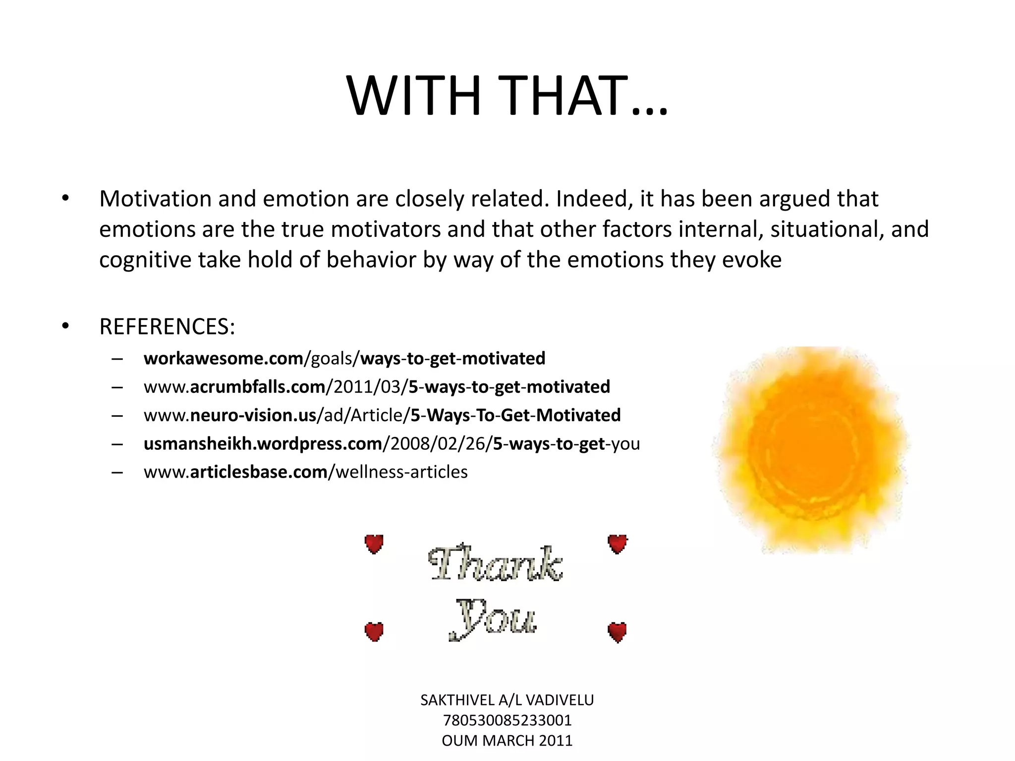 5 ways to stay motivated | PPTX