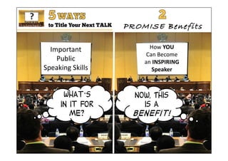 5 WAYS to Title Your Next Talk | PPT