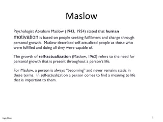 Wellbeing and Goals Ingo Pless | PPT