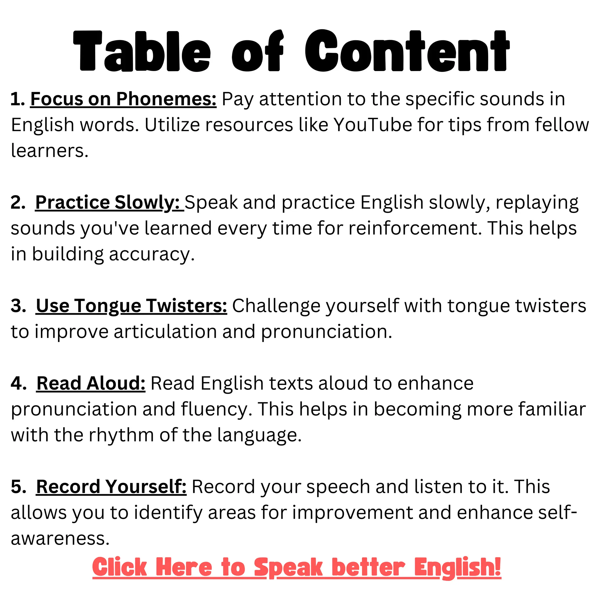 5 Ways to speak Perfect English | PDF