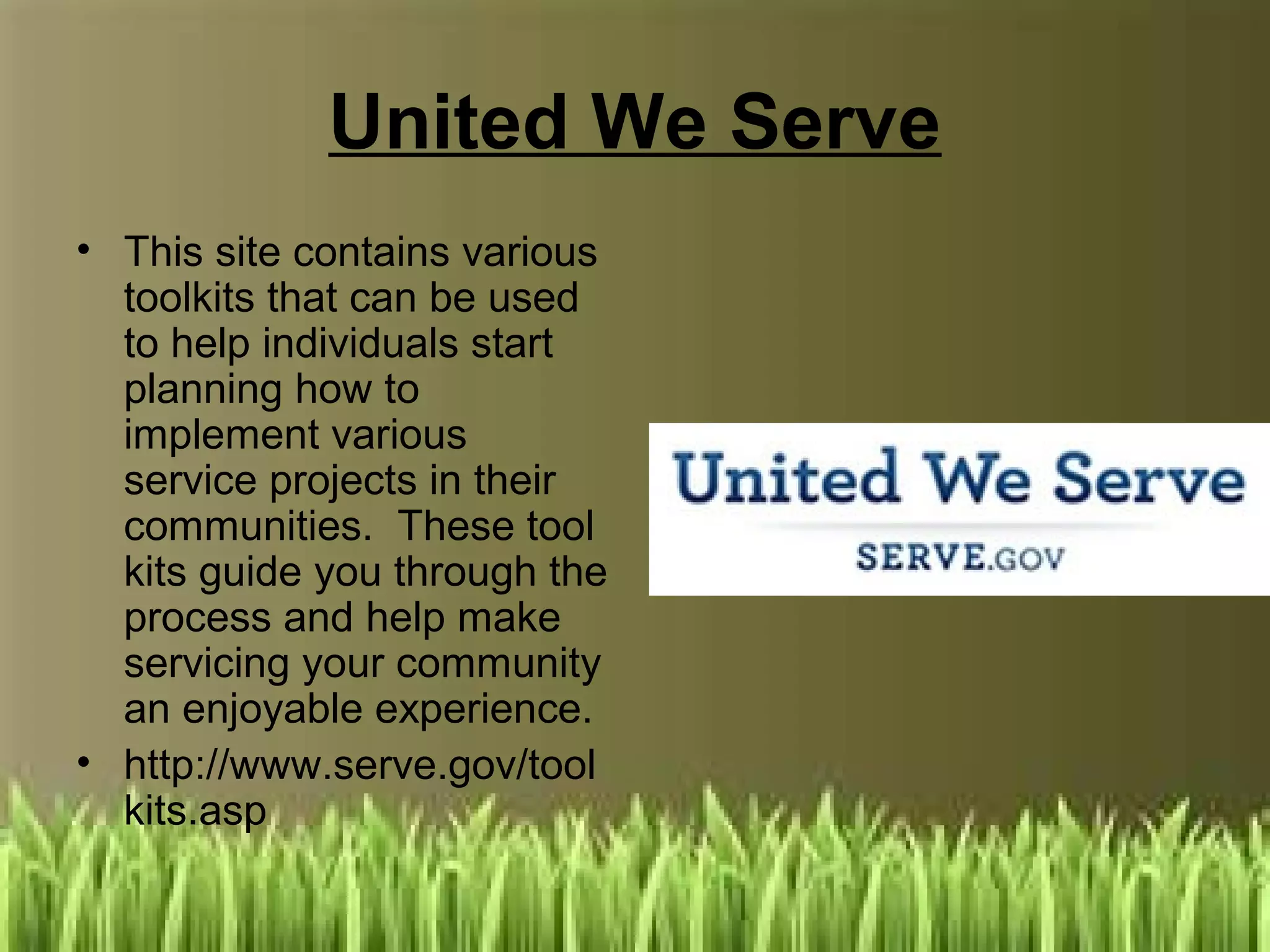 5 websites for community service project ideas | PPT | Family and ...