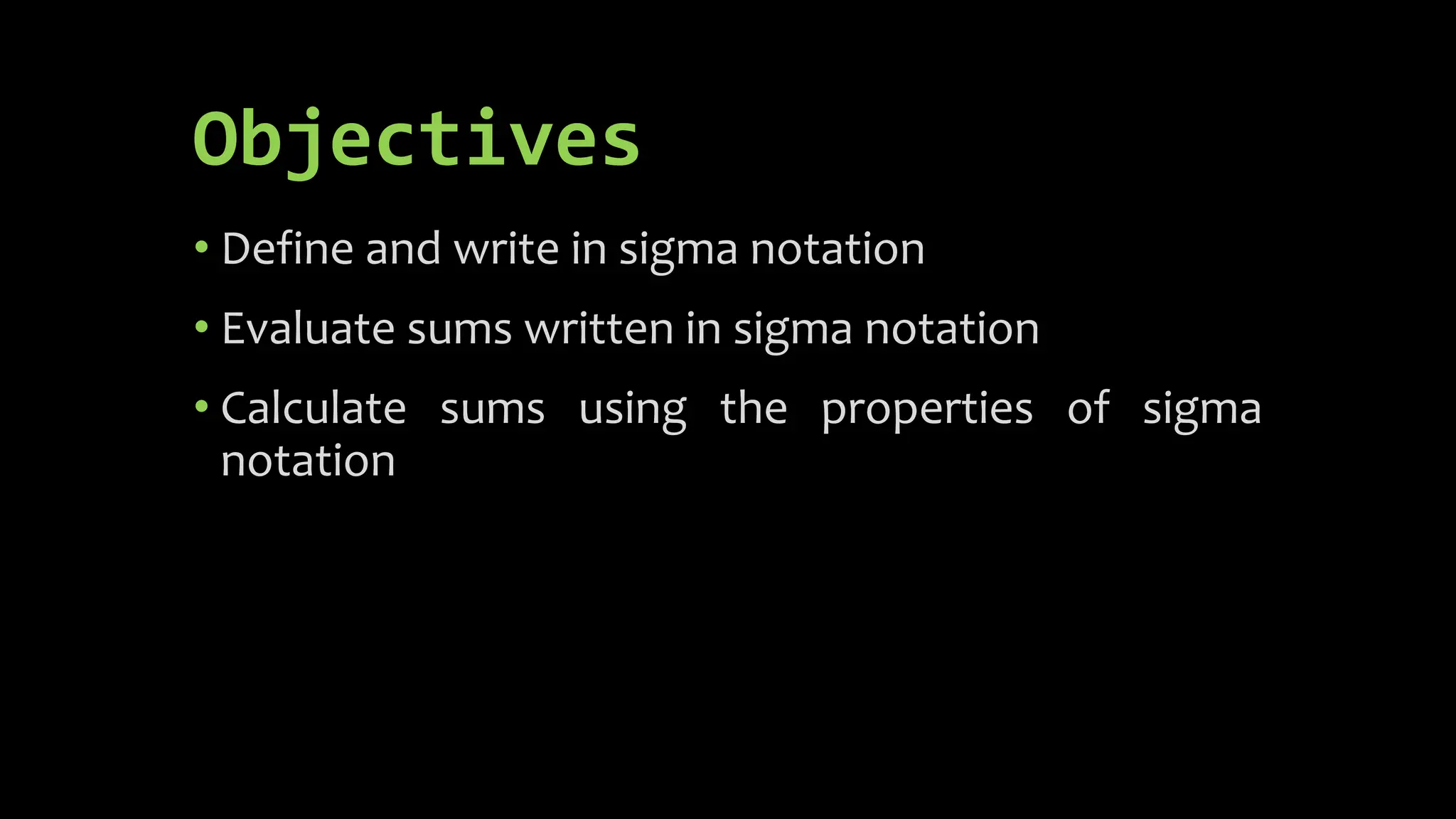 5 Week 5 Pre Calculus Sigma Notation Series Pdf