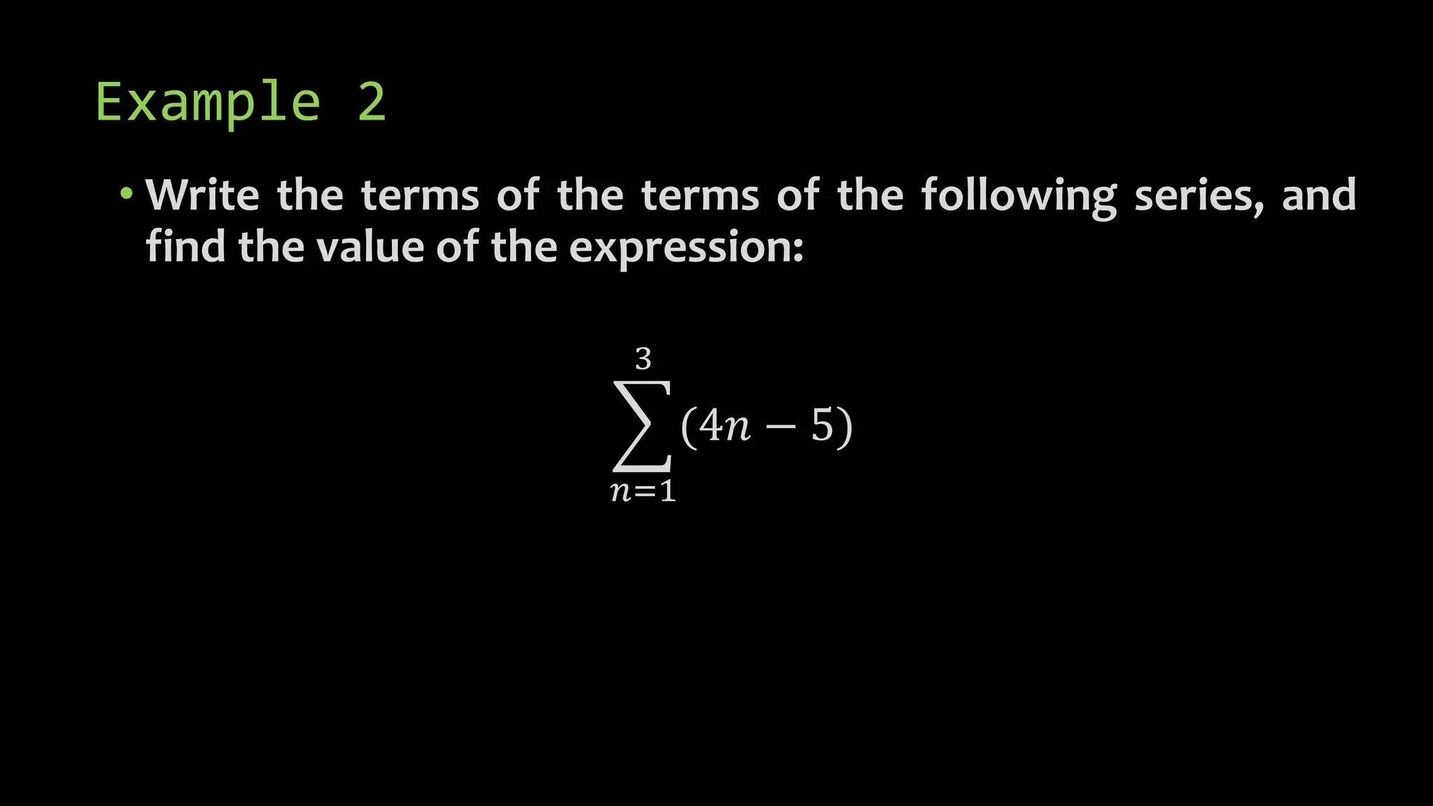 5 Week 5 Pre Calculus Sigma Notation Series Pdf