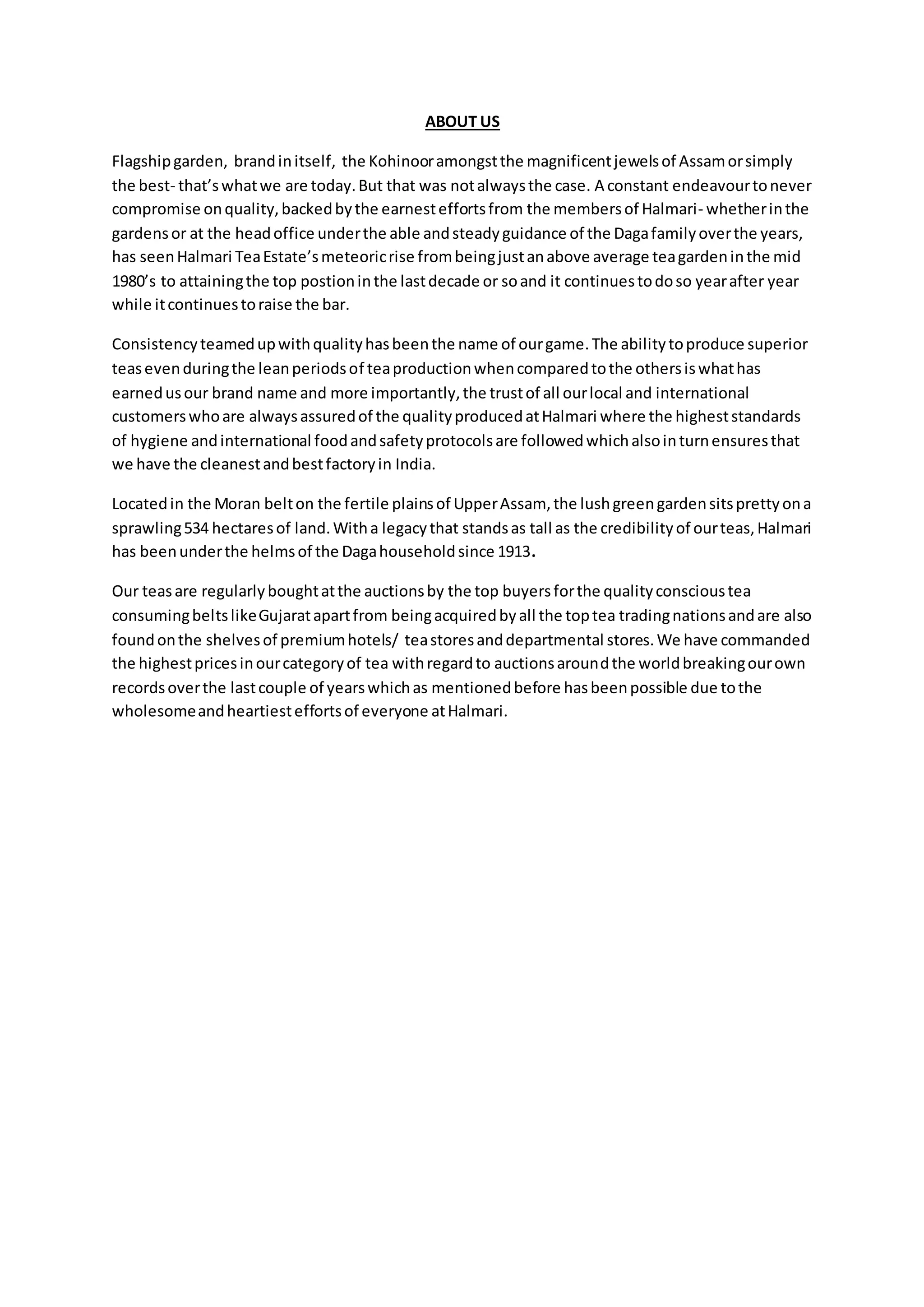 About us and health benefits | PDF