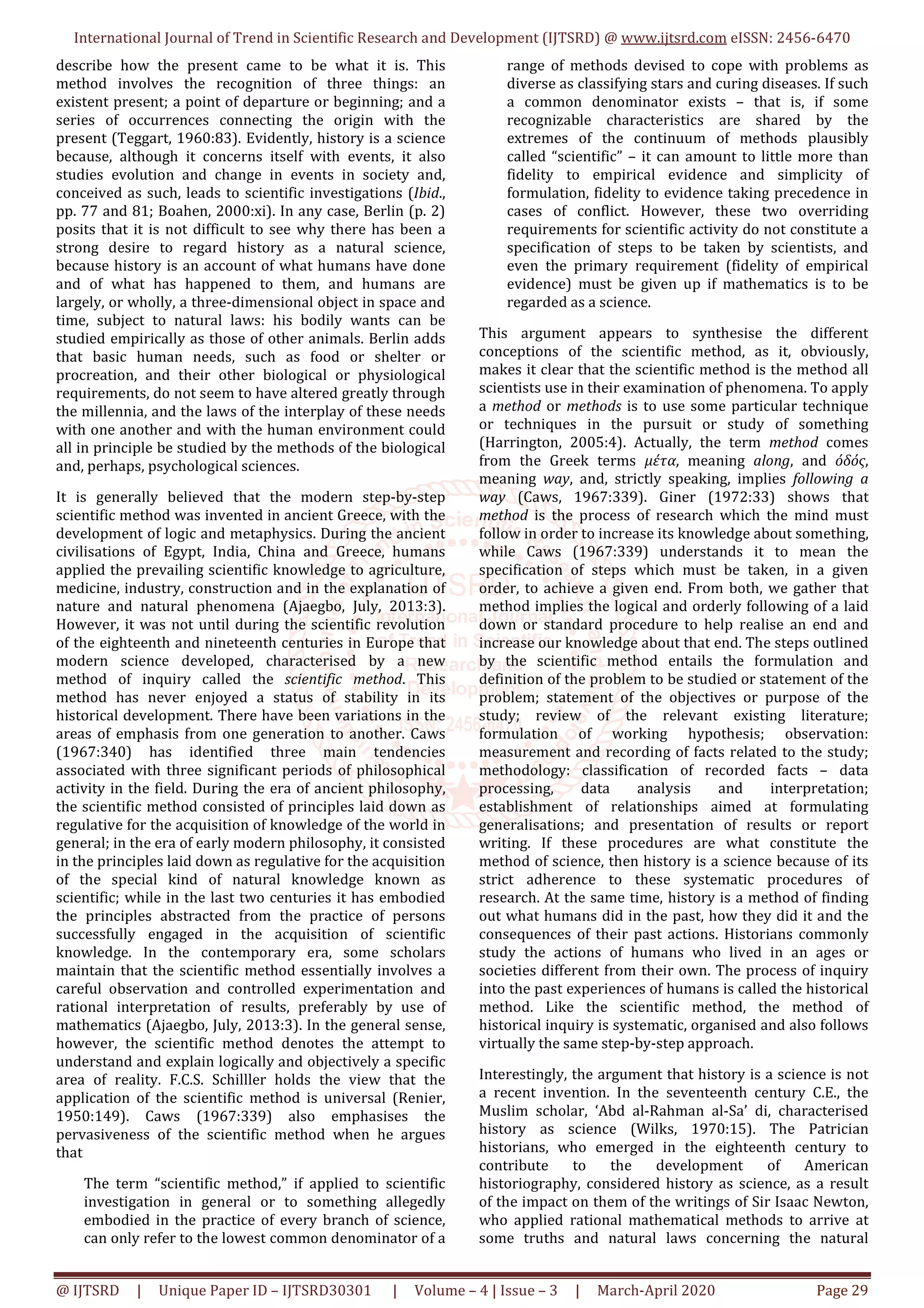 What is History The Science of the Past in Perspective | PDF