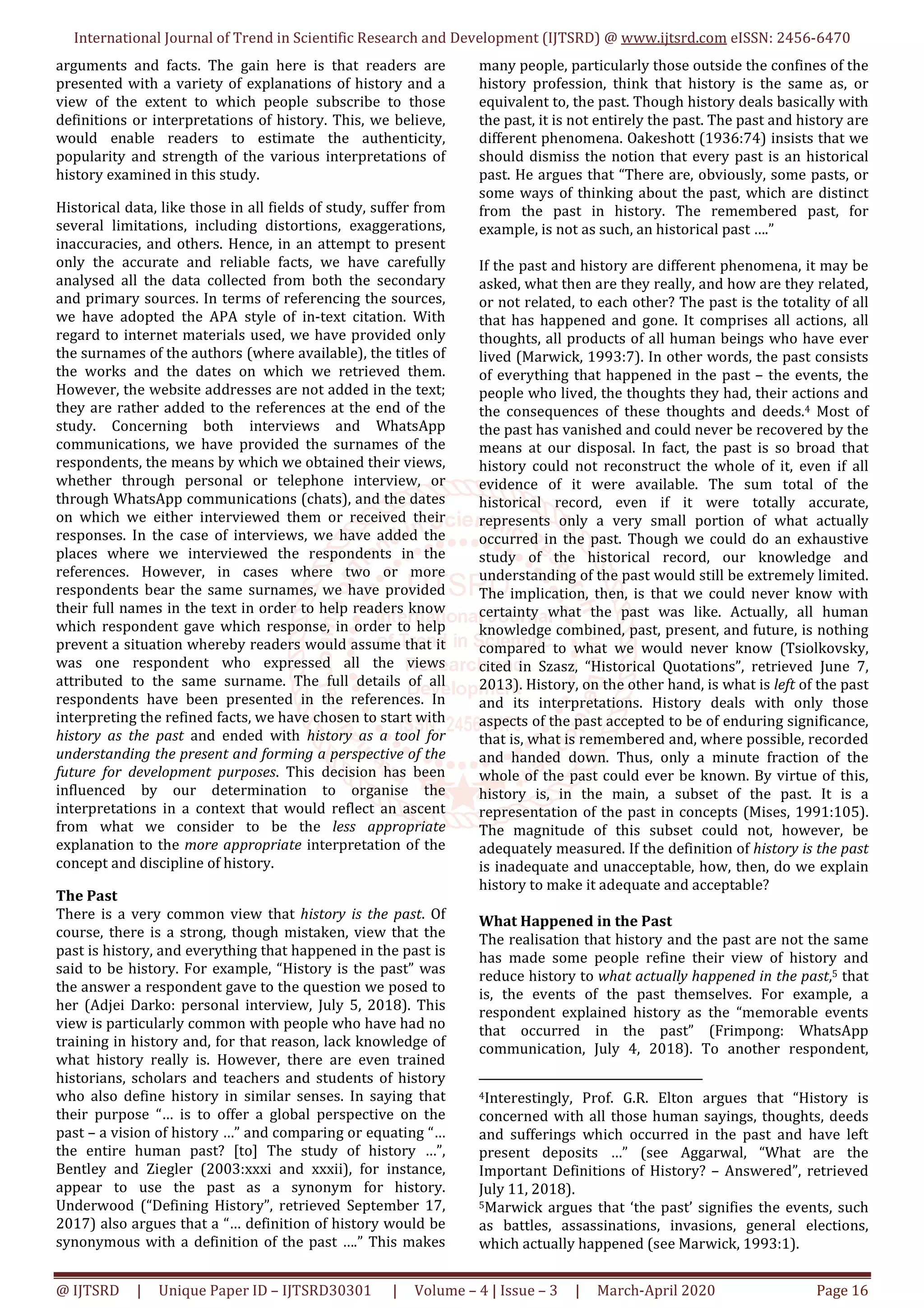 What is History The Science of the Past in Perspective | PDF