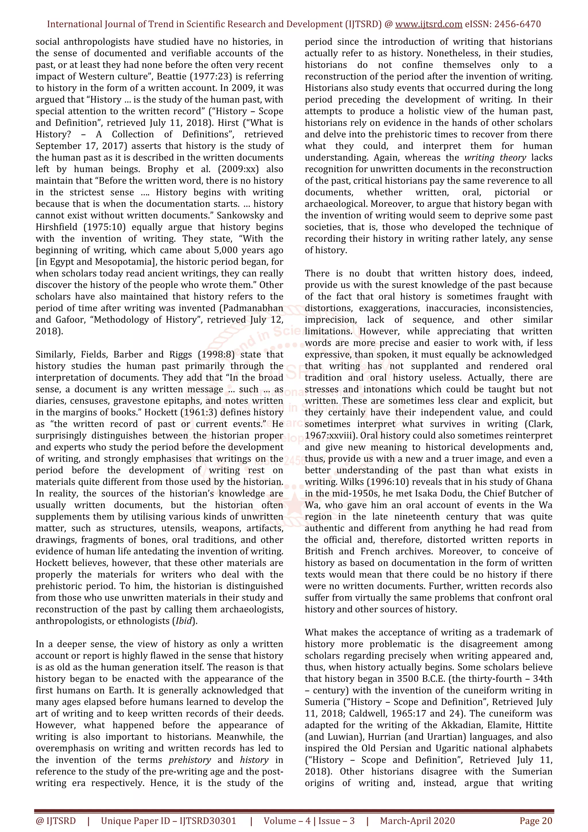 What is History The Science of the Past in Perspective | PDF