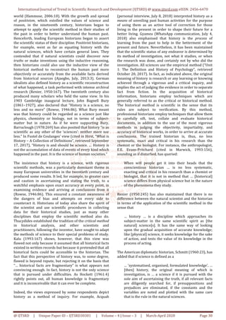 What is History The Science of the Past in Perspective | PDF