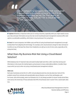 Why Cloud-Based Asset Management Is Vital for Business Safety and Efficiency | PDF
