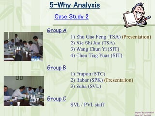 5 why criteria matrix | PPT | Business and Finance
