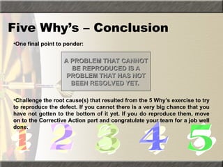 5 Whys Training.ppt breakddown analysis data | PPT