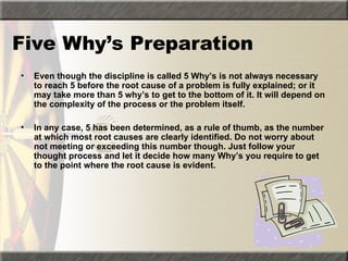 5 Whys Training.ppt breakddown analysis data | PPT